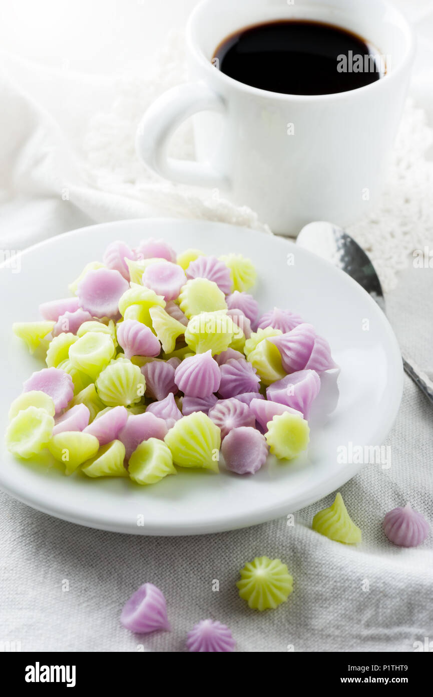 Aalaw or Alua, Thai traditional candy sweet dessert Stock Photo - Alamy