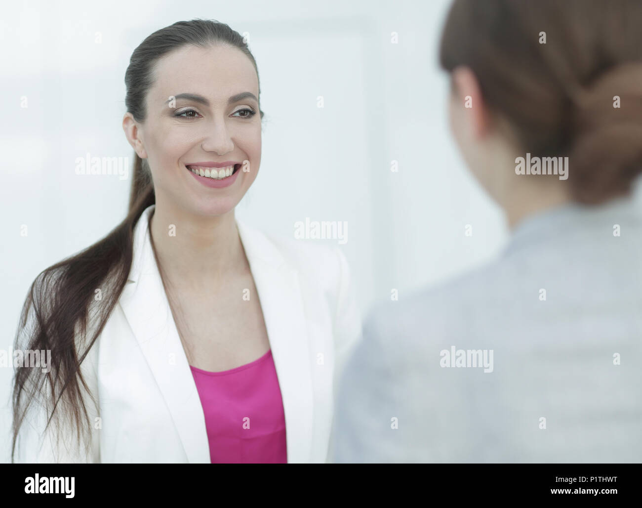 Female lawyer talking client using hi-res stock photography and images ...
