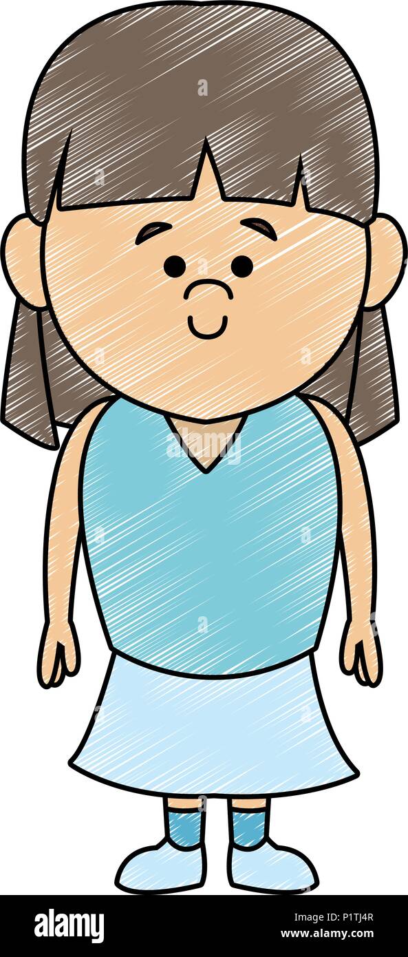 Cute girl cartoon scribble Stock Vector Image & Art - Alamy