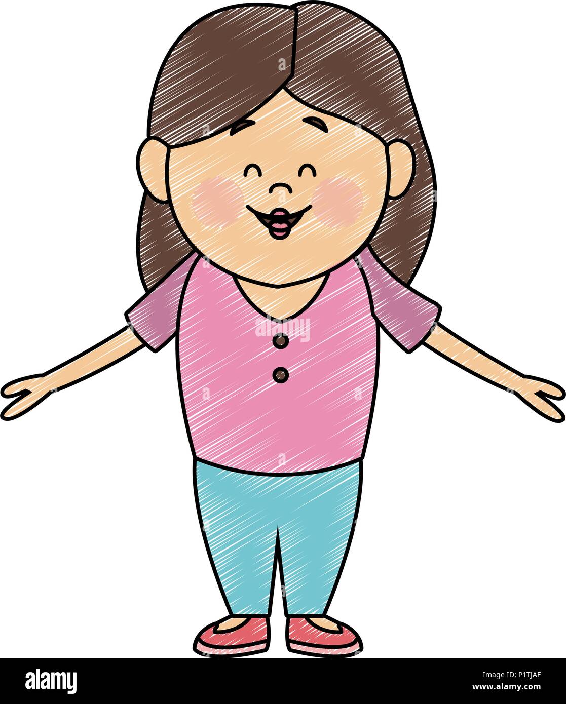 Cute mother cartoon scribble Stock Vector Image & Art - Alamy