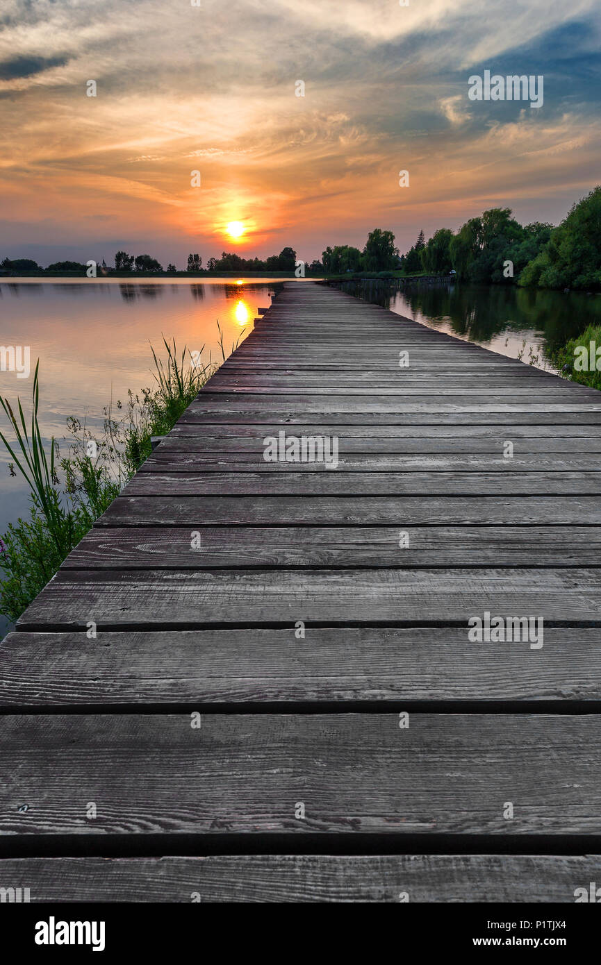 Wooden path over water hi-res stock photography and images - Alamy