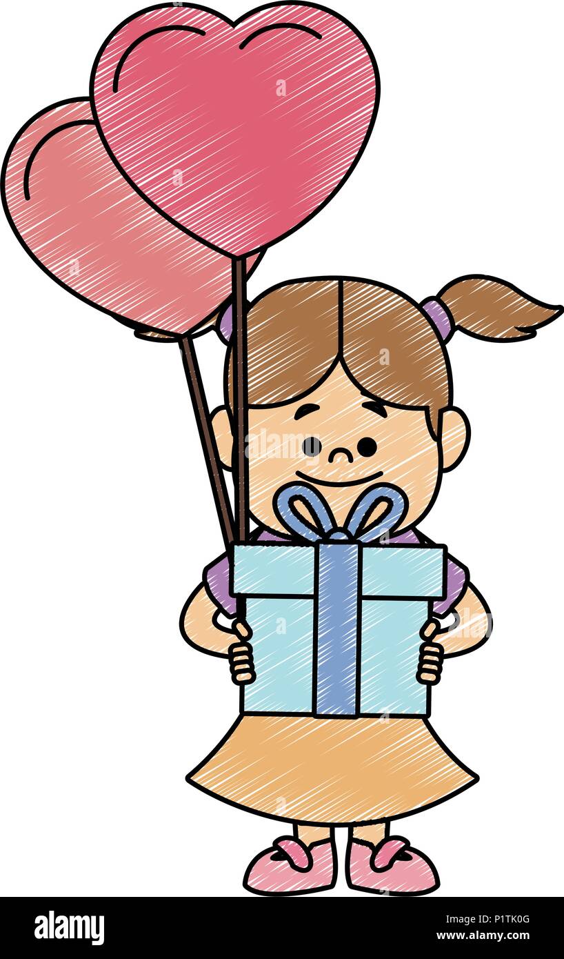 Cute girl cartoon scribble Stock Vector Image & Art - Alamy