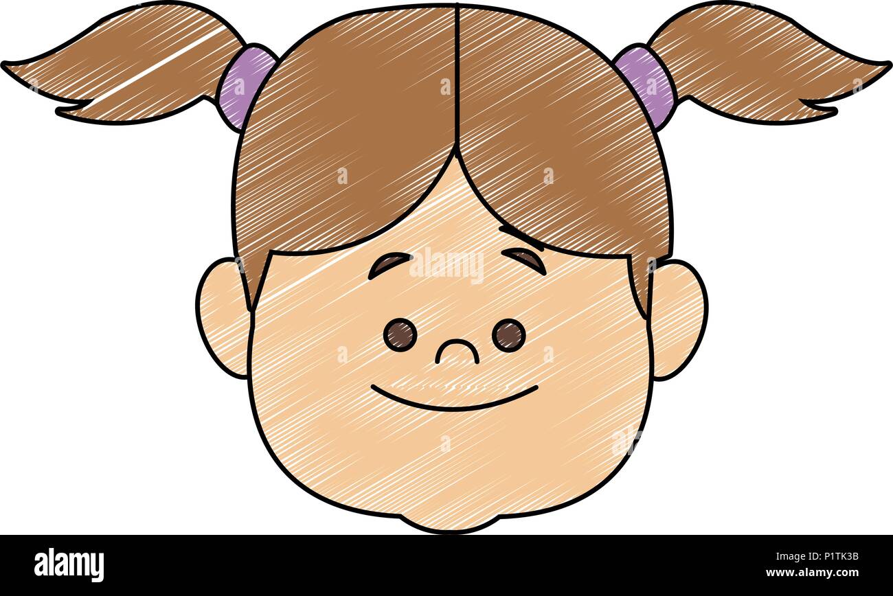 Cute girl cartoon scribble Stock Vector Image & Art - Alamy