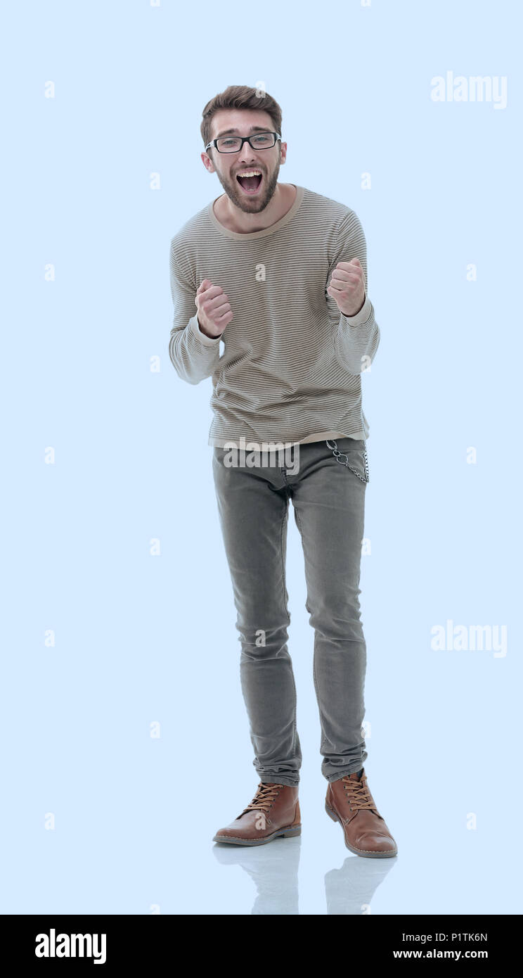 portrait of a very happy young man Stock Photo - Alamy