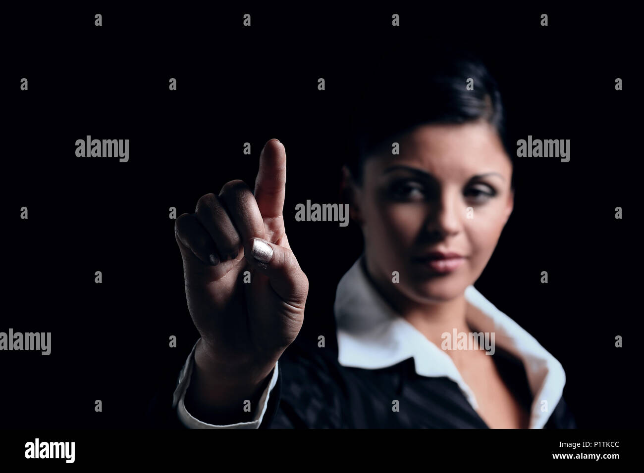 Pretty woman gesturing handshake hi-res stock photography and images - Alamy