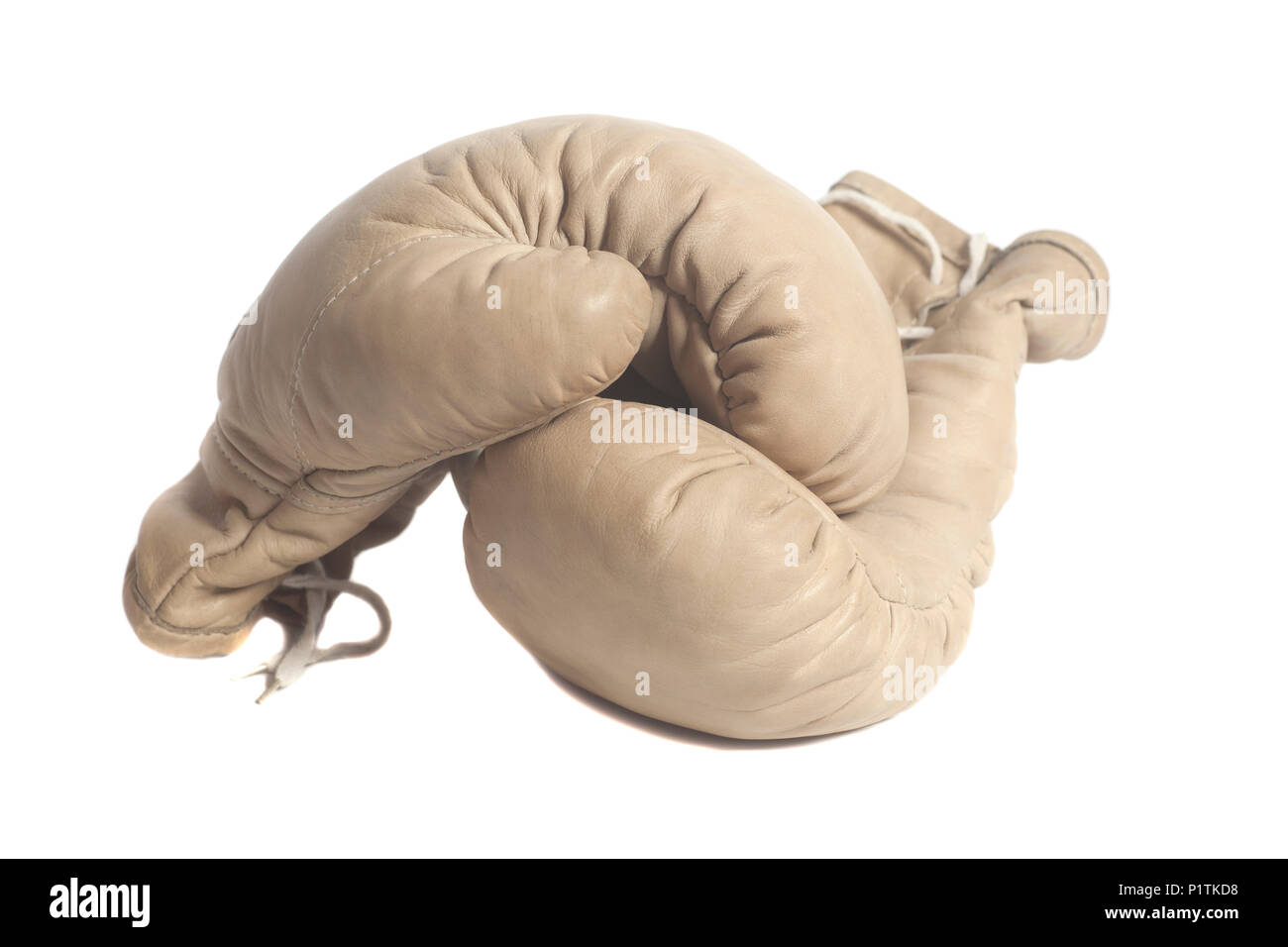 White boxing gloves isolated on a white background Stock Photo - Alamy