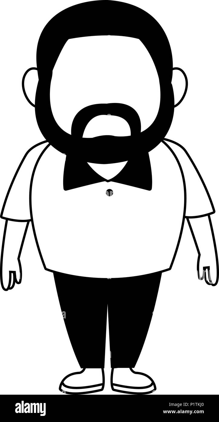 Cute father cartoon in black and white Stock Vector Image & Art - Alamy