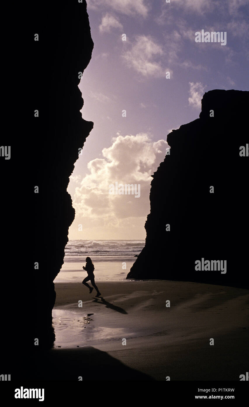 Cape Sebastian State Park Southern Oregon Coast along Highway 101 low ...