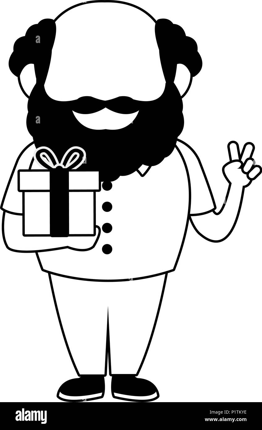 Elderly black man fun Stock Vector Images - Alamy