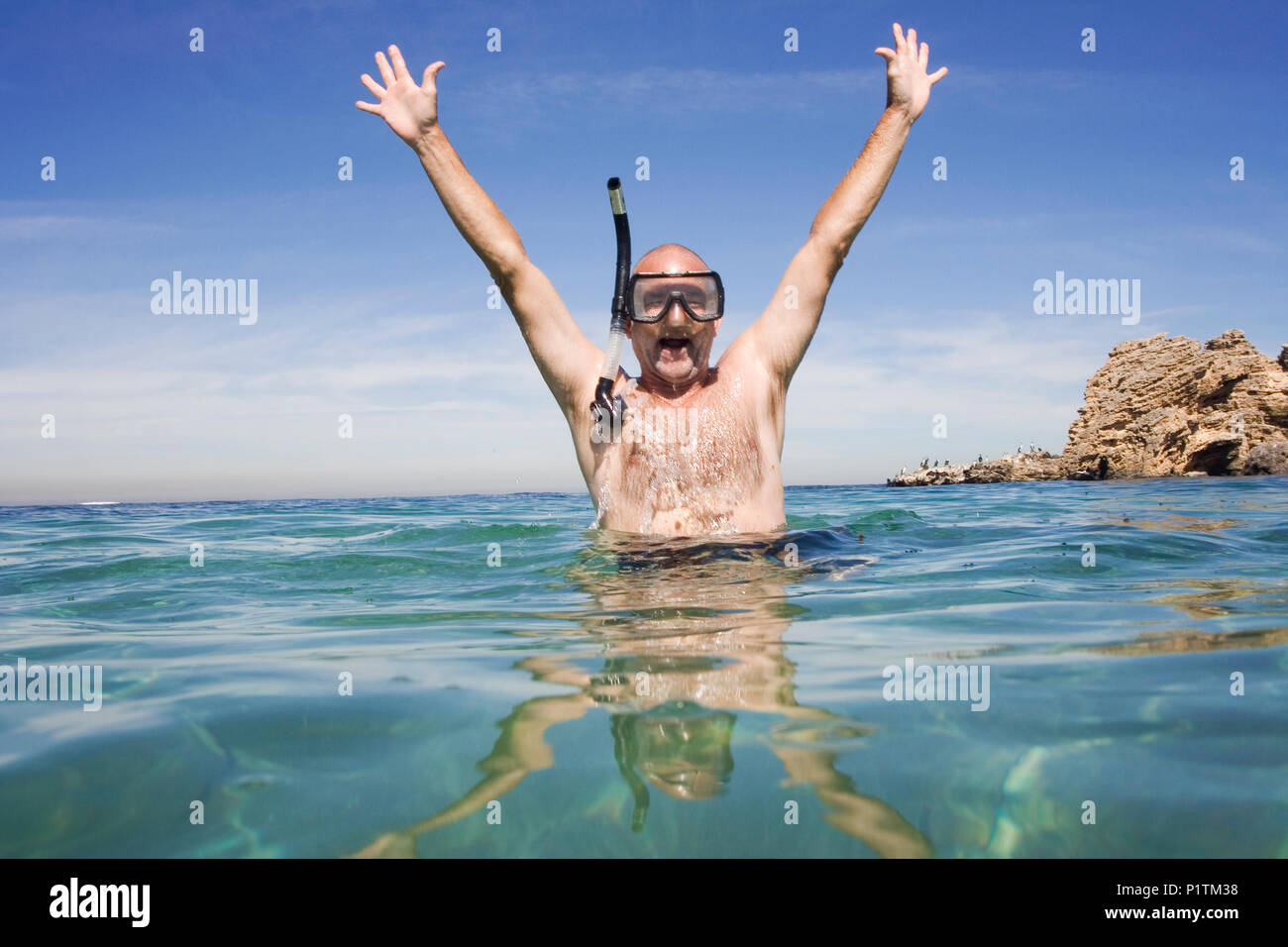 Man snorkel hi-res stock photography and images - Alamy