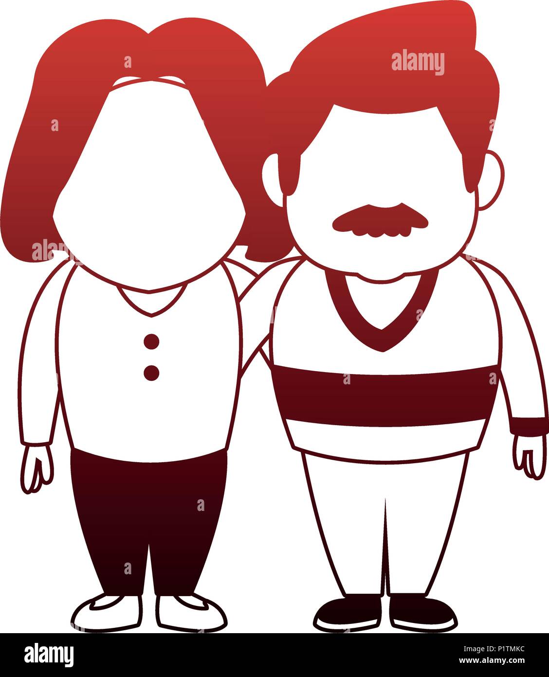 Portrait two lines Stock Vector Images - Alamy