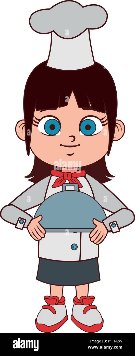 Beautiful chef girl cartoon Stock Vector Image & Art - Alamy