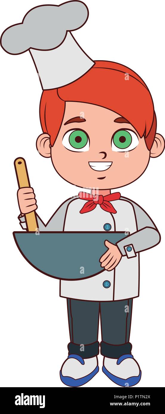 Cute chef boy cartoon Stock Vector Image & Art - Alamy