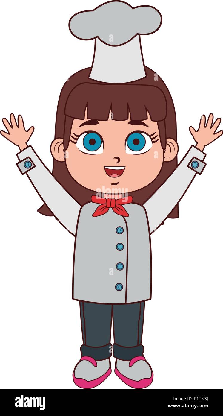Beautiful chef girl cartoon Stock Vector Image & Art - Alamy