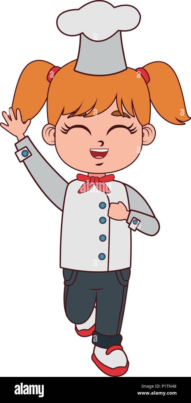 Beautiful chef girl cartoon Stock Vector Image & Art - Alamy