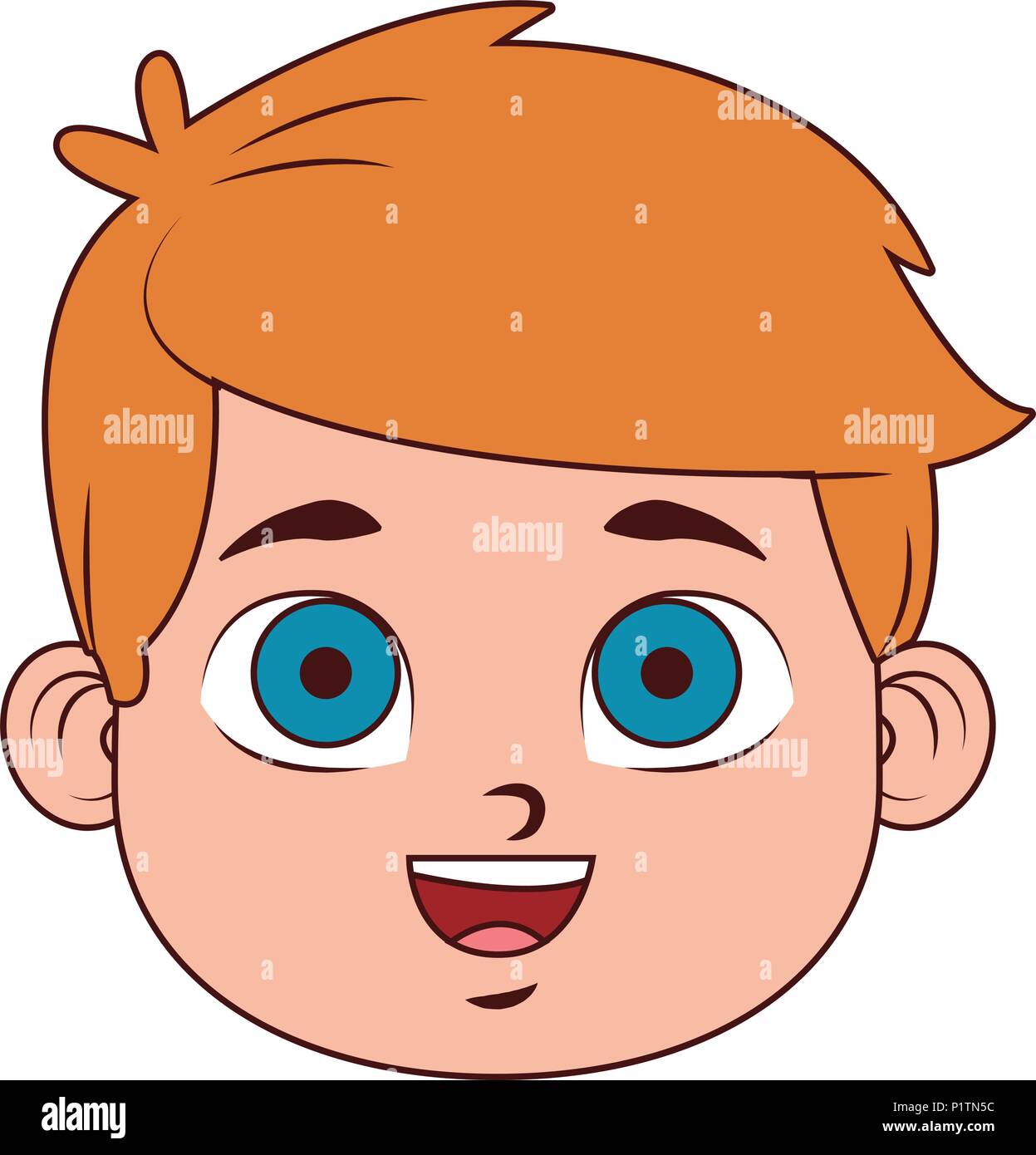 Cute boy face cartoon Stock Vector Image & Art - Alamy