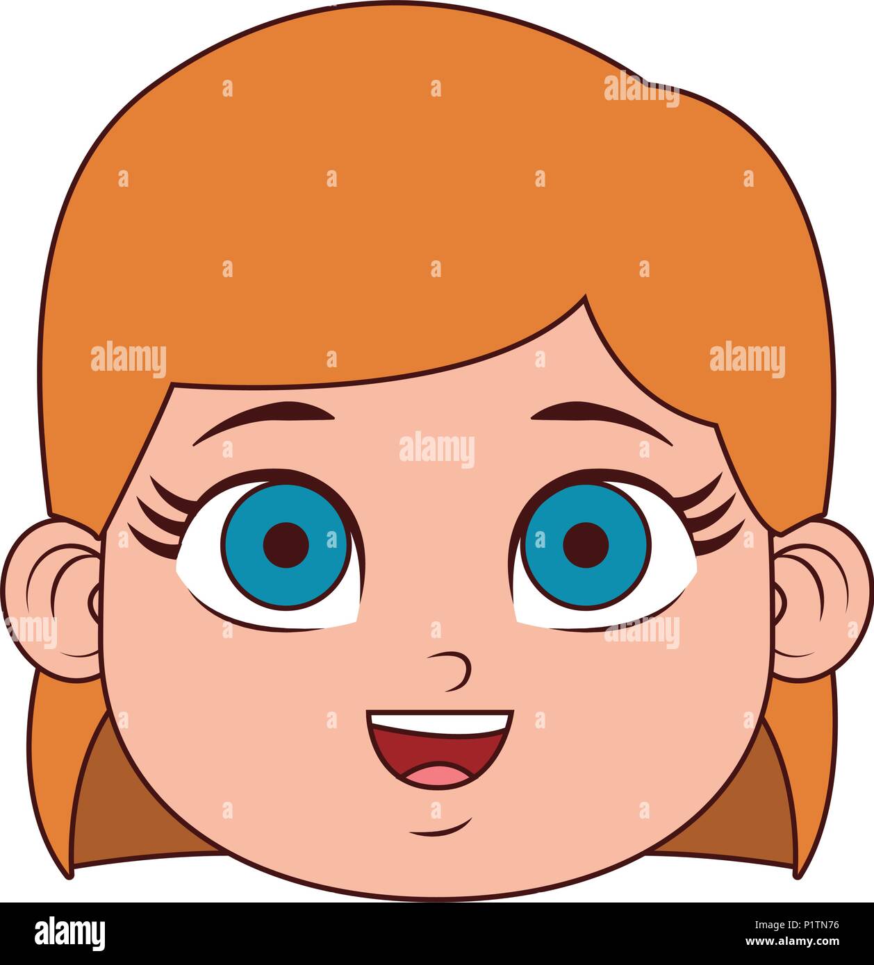 Beautiful girl face cartoon Stock Vector Image & Art - Alamy