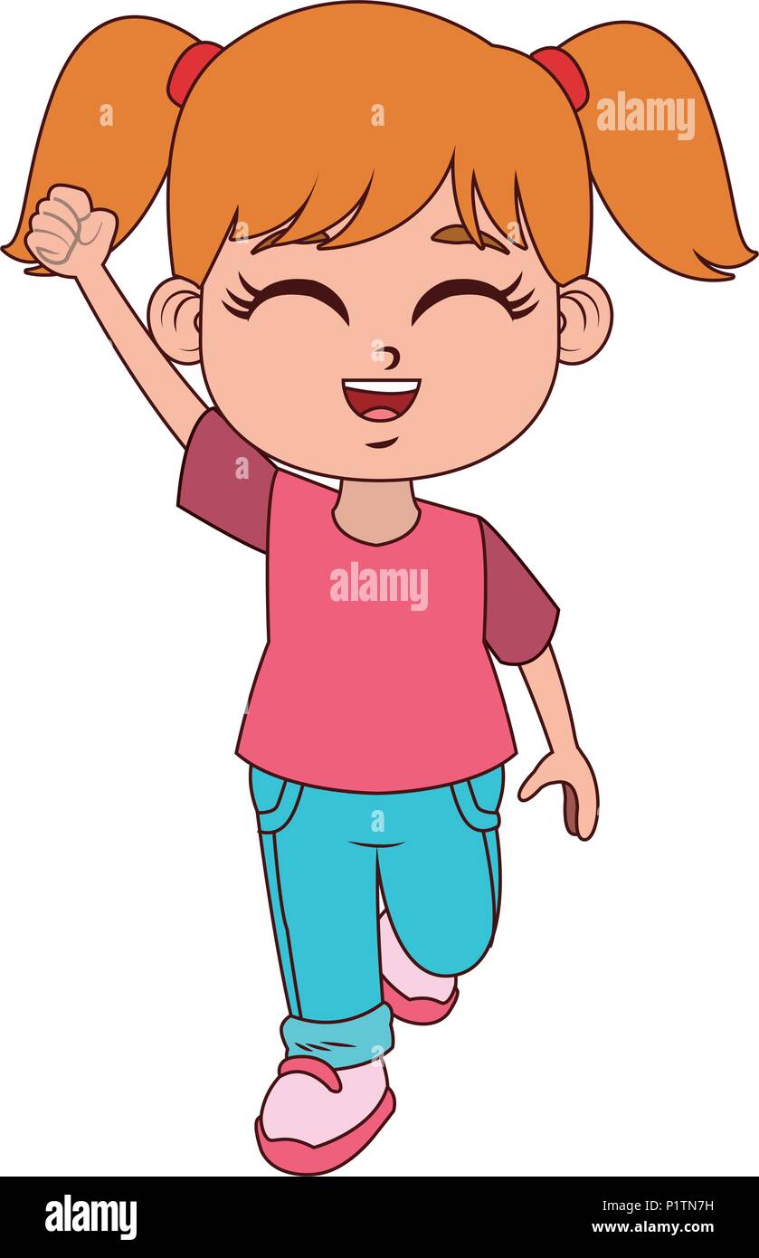 Beautiful and happy girl cartoon Stock Vector Image & Art - Alamy