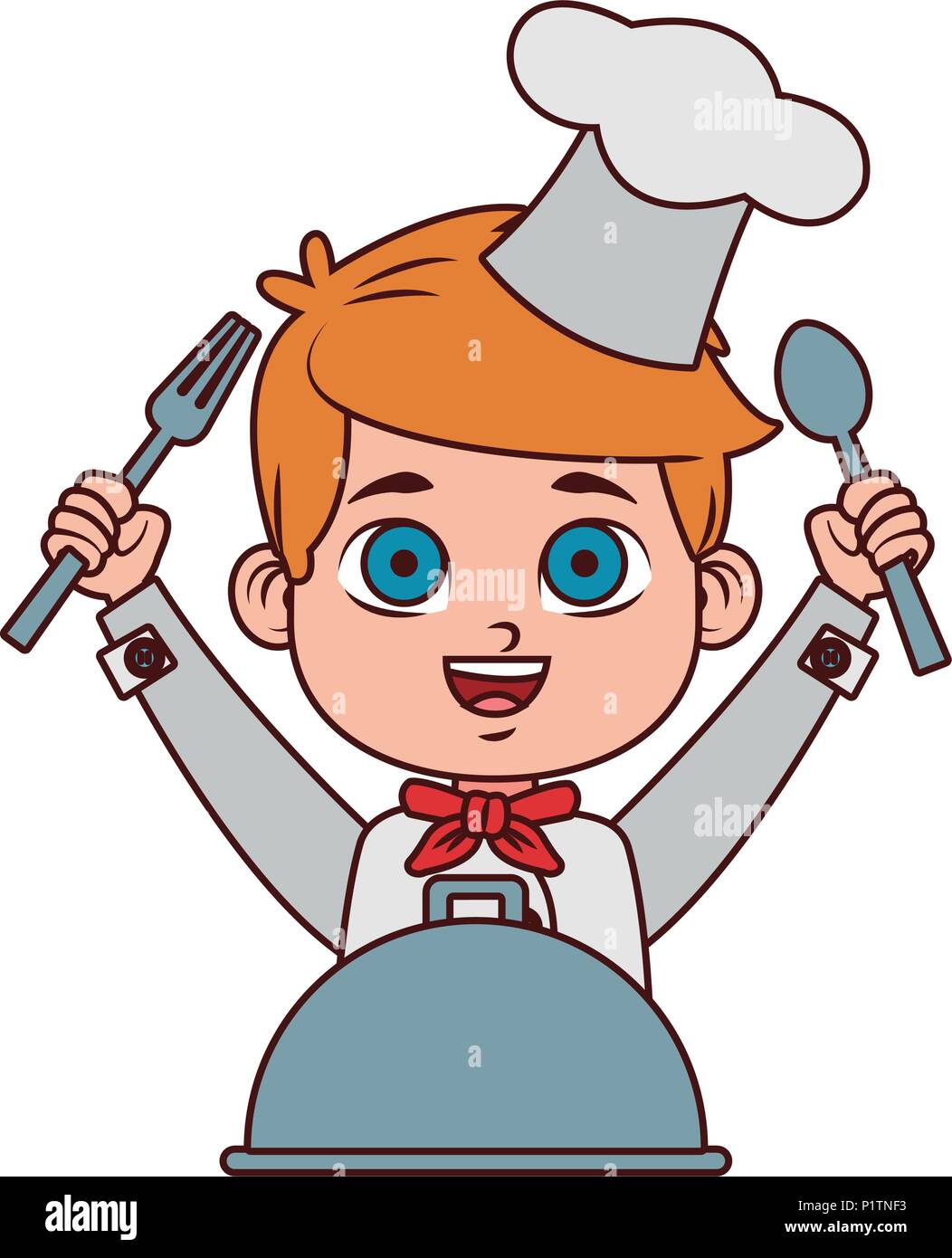 Cute chef boy cartoon Stock Vector Image & Art - Alamy