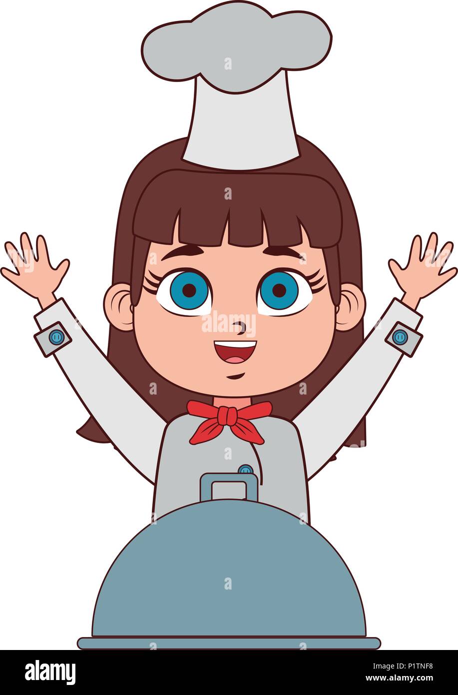 Beautiful chef girl cartoon Stock Vector Image & Art - Alamy