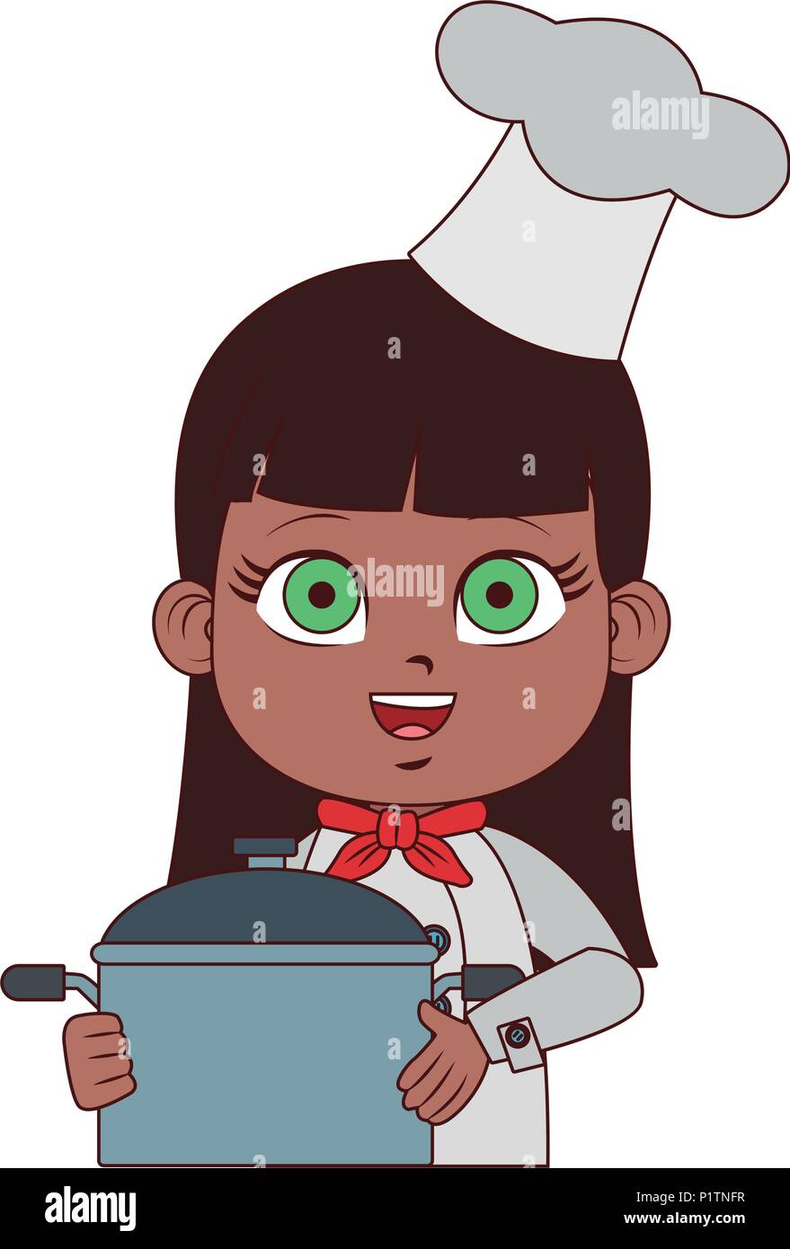 Beautiful chef girl cartoon Stock Vector Image & Art - Alamy