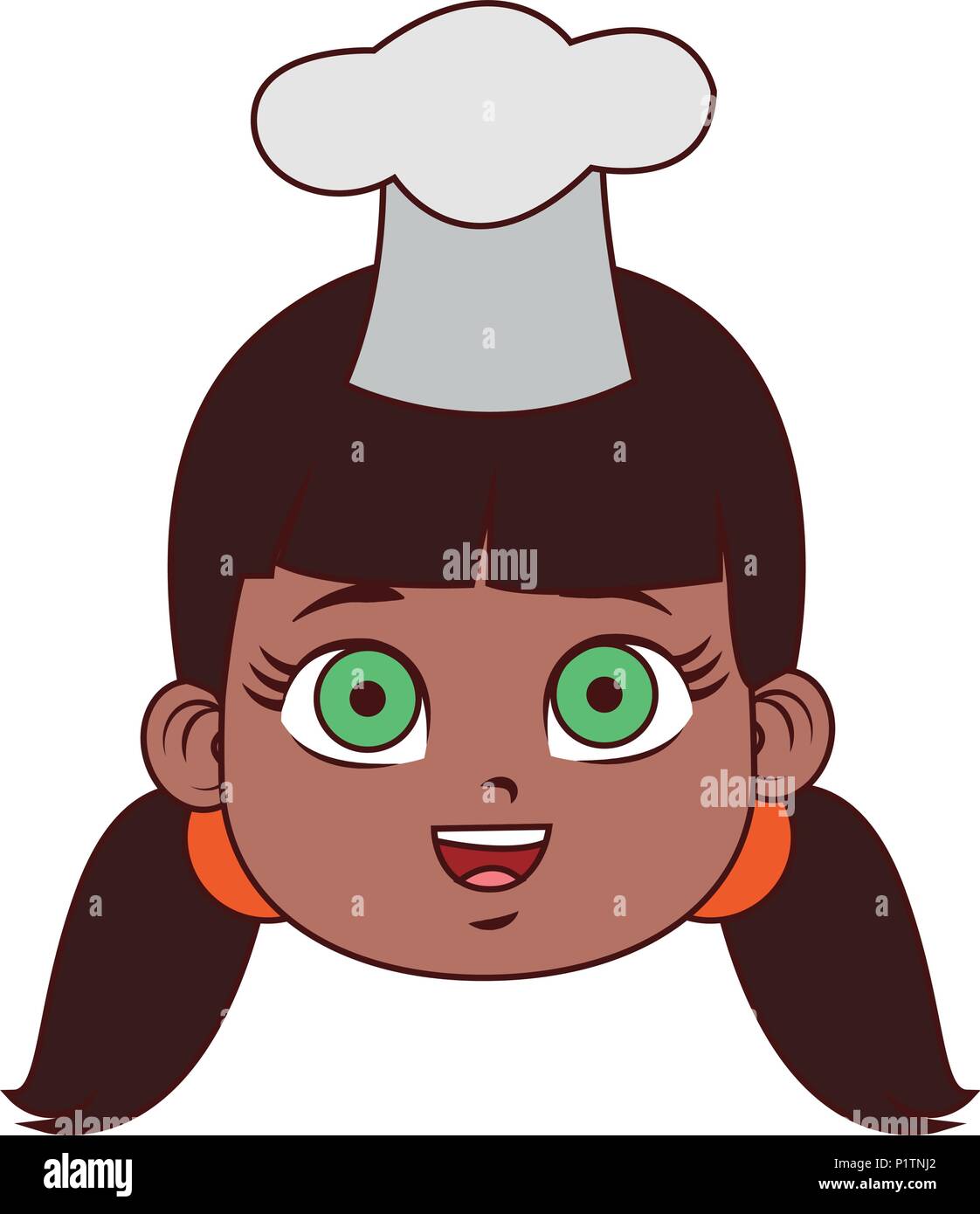 Beautiful chef girl cartoon Stock Vector Image & Art - Alamy