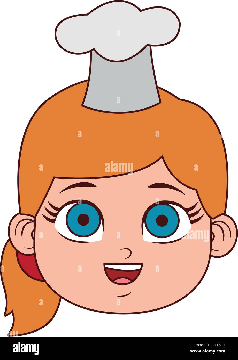 Beautiful chef girl cartoon Stock Vector Image & Art - Alamy