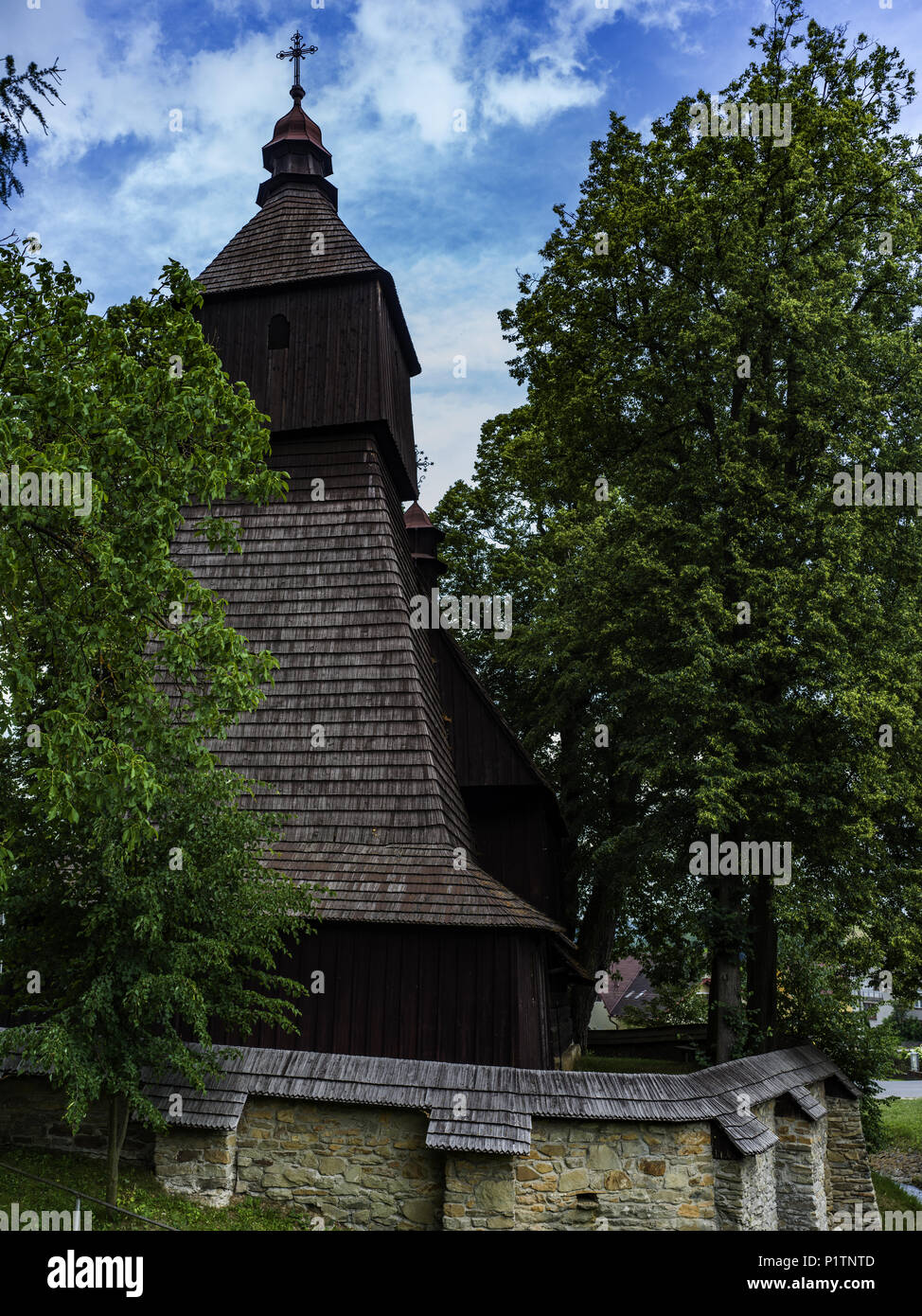 Wooden church in eastern Slovakia - Hervartov Stock Photo - Alamy