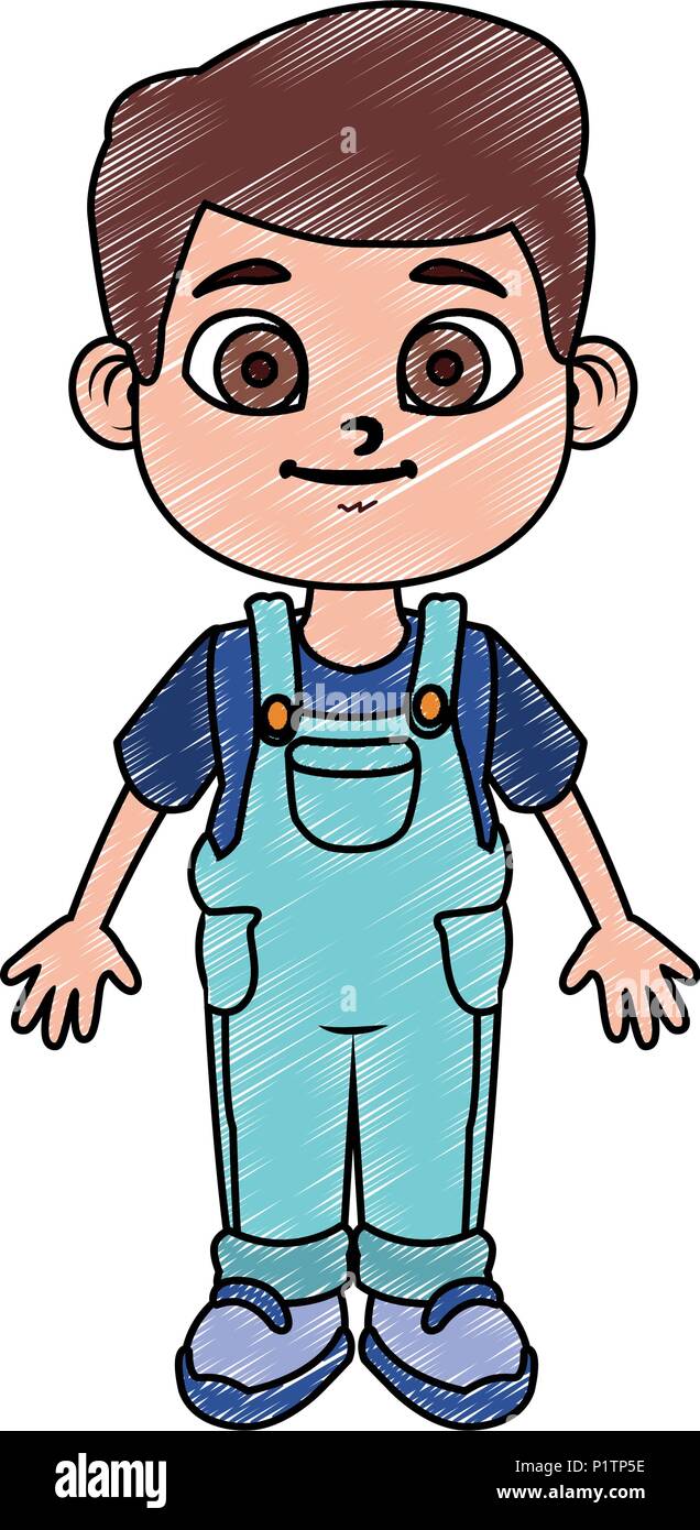Cute boy cartoon scribble Stock Vector Image & Art - Alamy