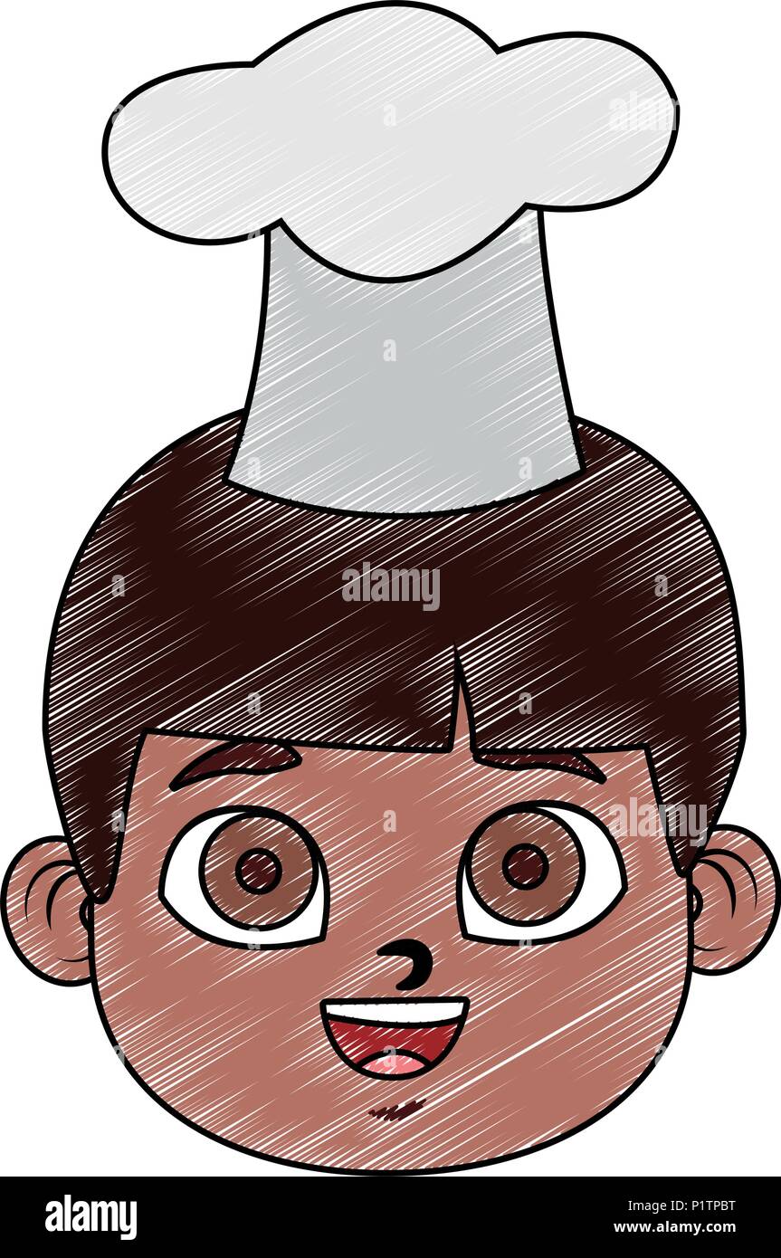 Cute chef boy cartoon scribble Stock Vector Image & Art - Alamy