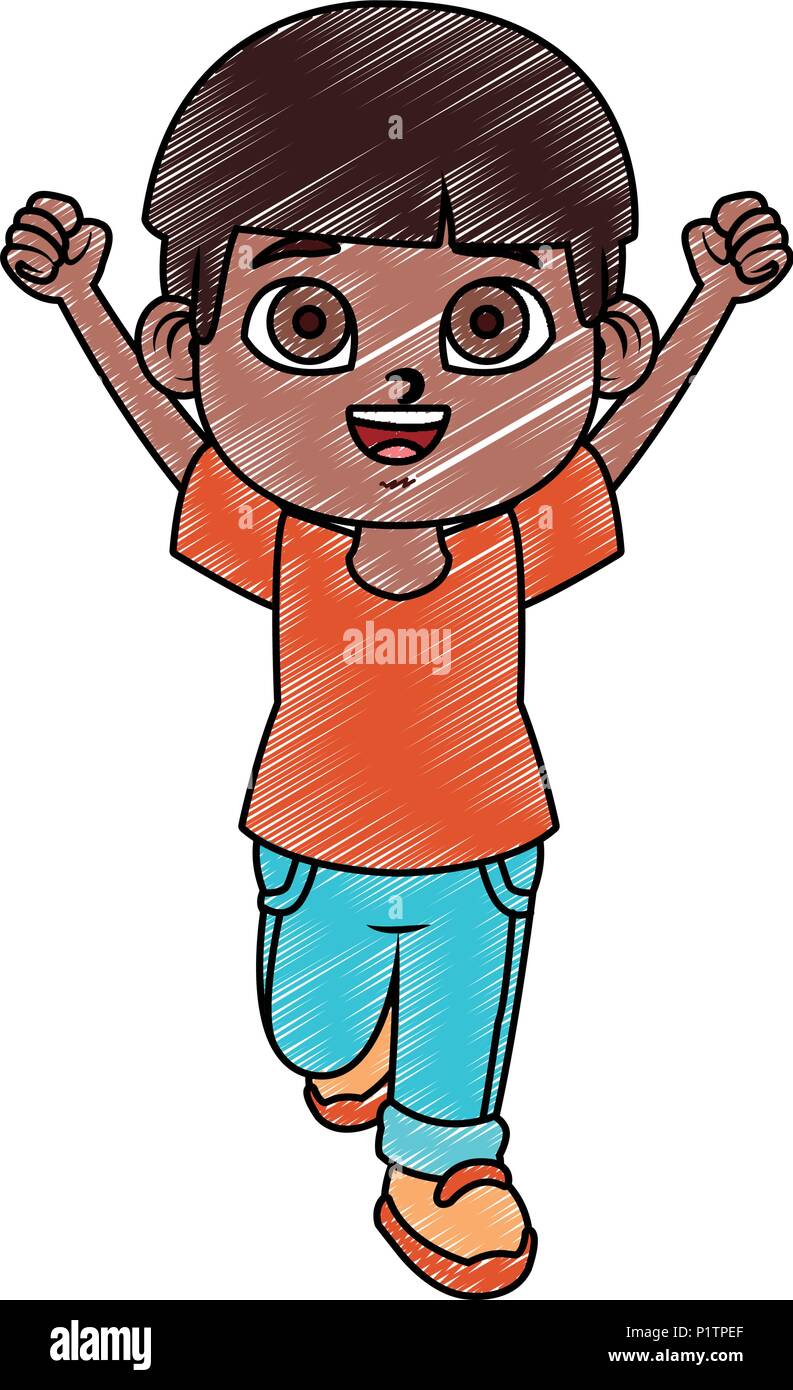 Cute boy cartoon scribble Stock Vector Image & Art - Alamy