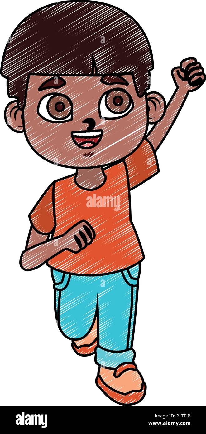 Cute boy cartoon scribble Stock Vector Image & Art - Alamy