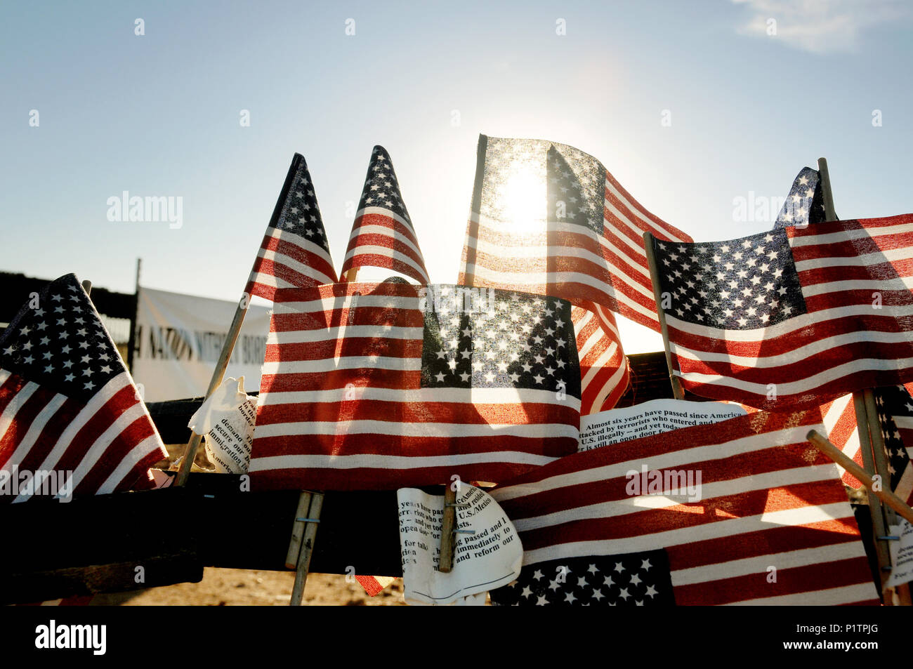 American immigrants flags hi-res stock photography and images - Alamy