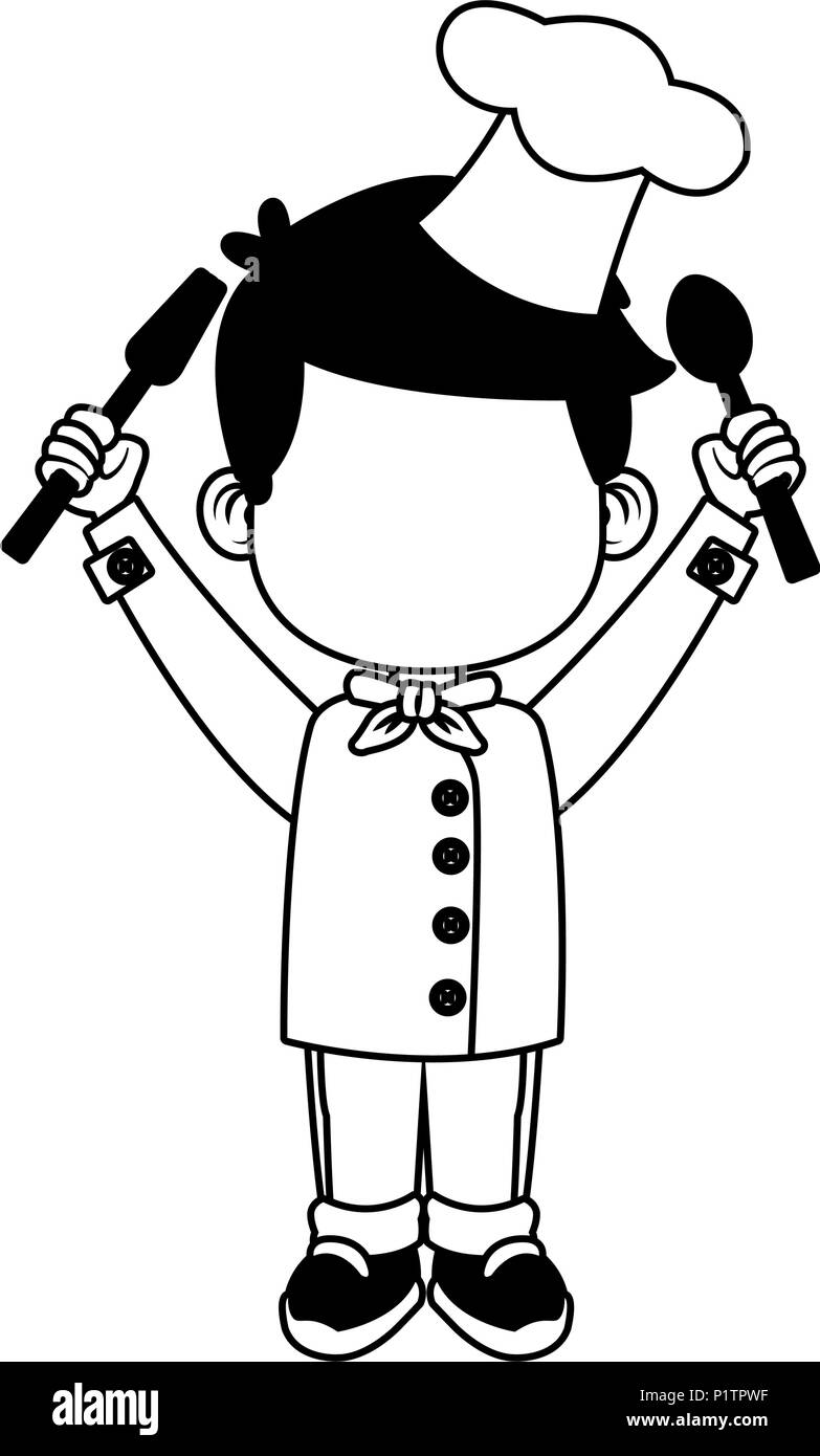 Chef Drawing For Kids