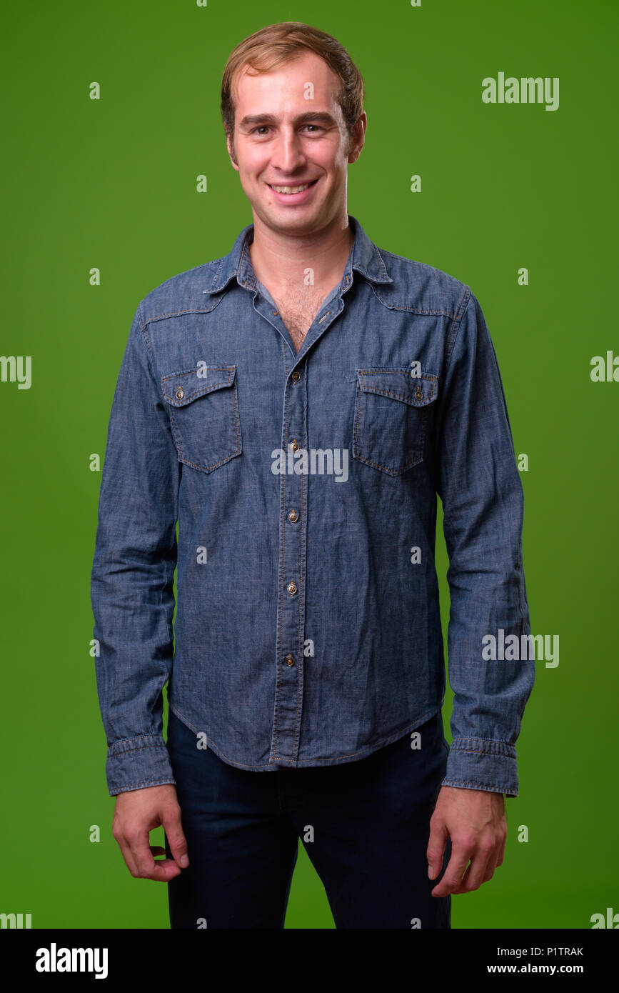 Smiling green man hi-res stock photography and images - Alamy