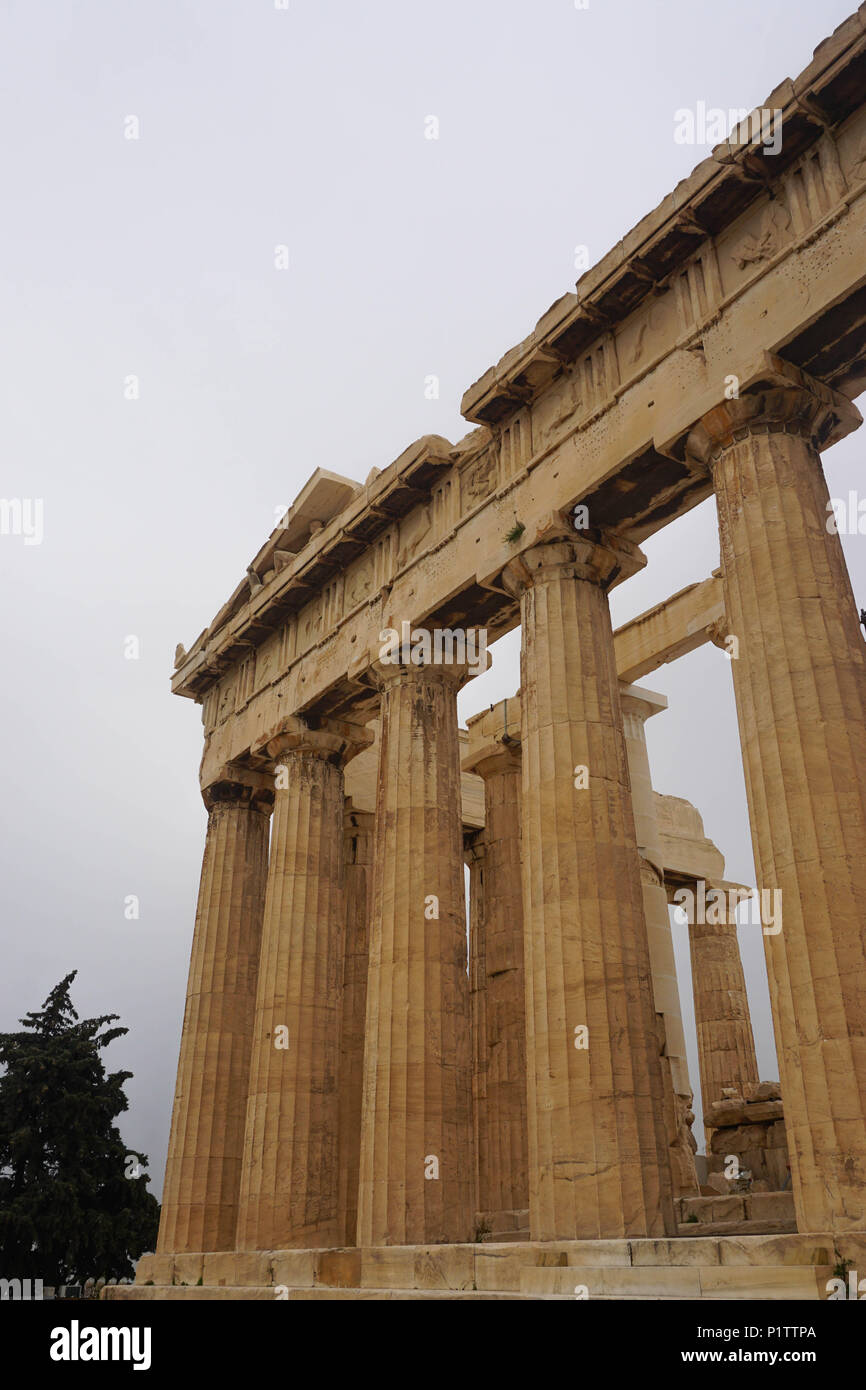 Athens, Greece: Detail of the Parthenon, 447-438 BCE, at the Acropolis ...