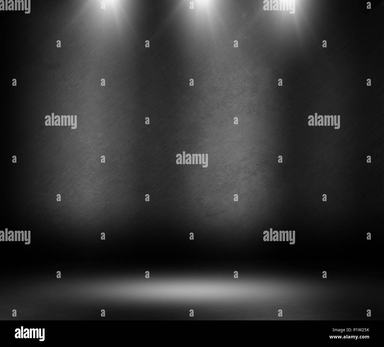 3D render of a grunge interior with spot lights Stock Photo - Alamy