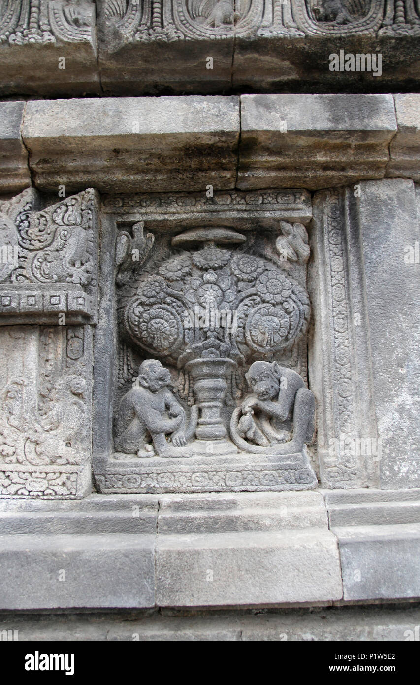 Bas-relief at Prambanan Temple, Yogyakarta, Indonesia Stock Photo - Alamy