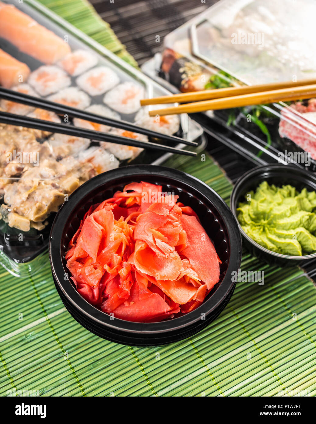 Sushi roll delivery set hi-res stock photography and images - Alamy