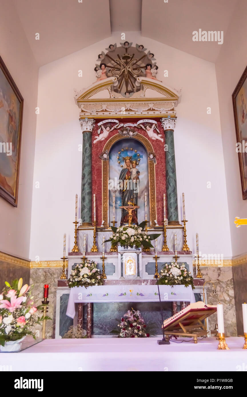 Altar with the Virgin Mary of the sanctuary of Maria SS in Castel Di ...
