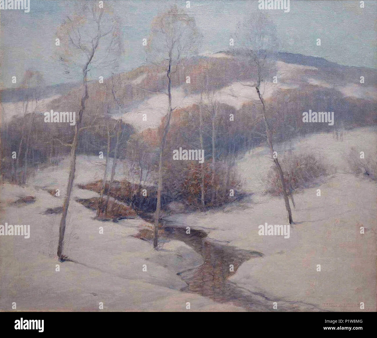 'Winter Morning' by Ernest Albert, 1935 Stock Photo - Alamy