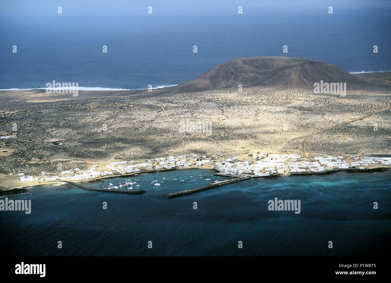Isla / Graciosa island from the "Mirador del Rio" Vantage Point ...