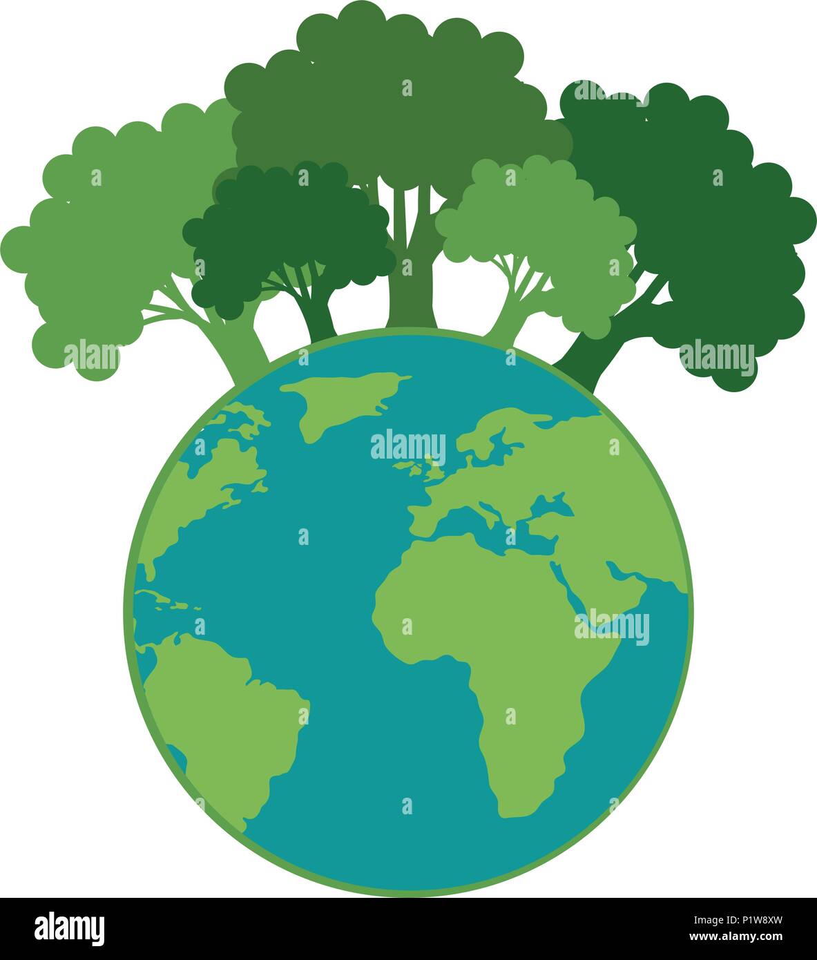 Save forest Stock Vector Images - Alamy