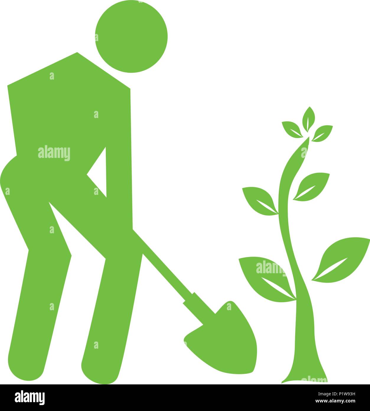 silhouette human planting a tree Stock Vector Image & Art - Alamy