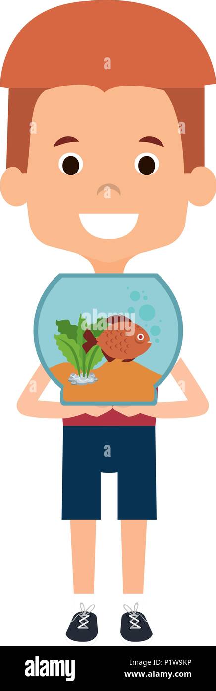 Boy fish bowl Stock Vector Images - Alamy