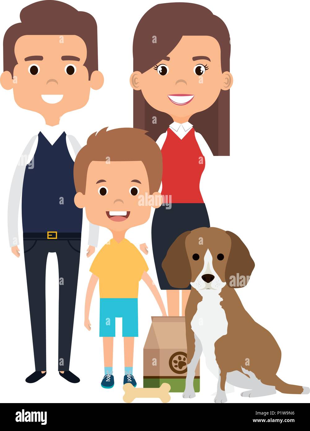 Man woman greeting parents Stock Vector Images - Alamy