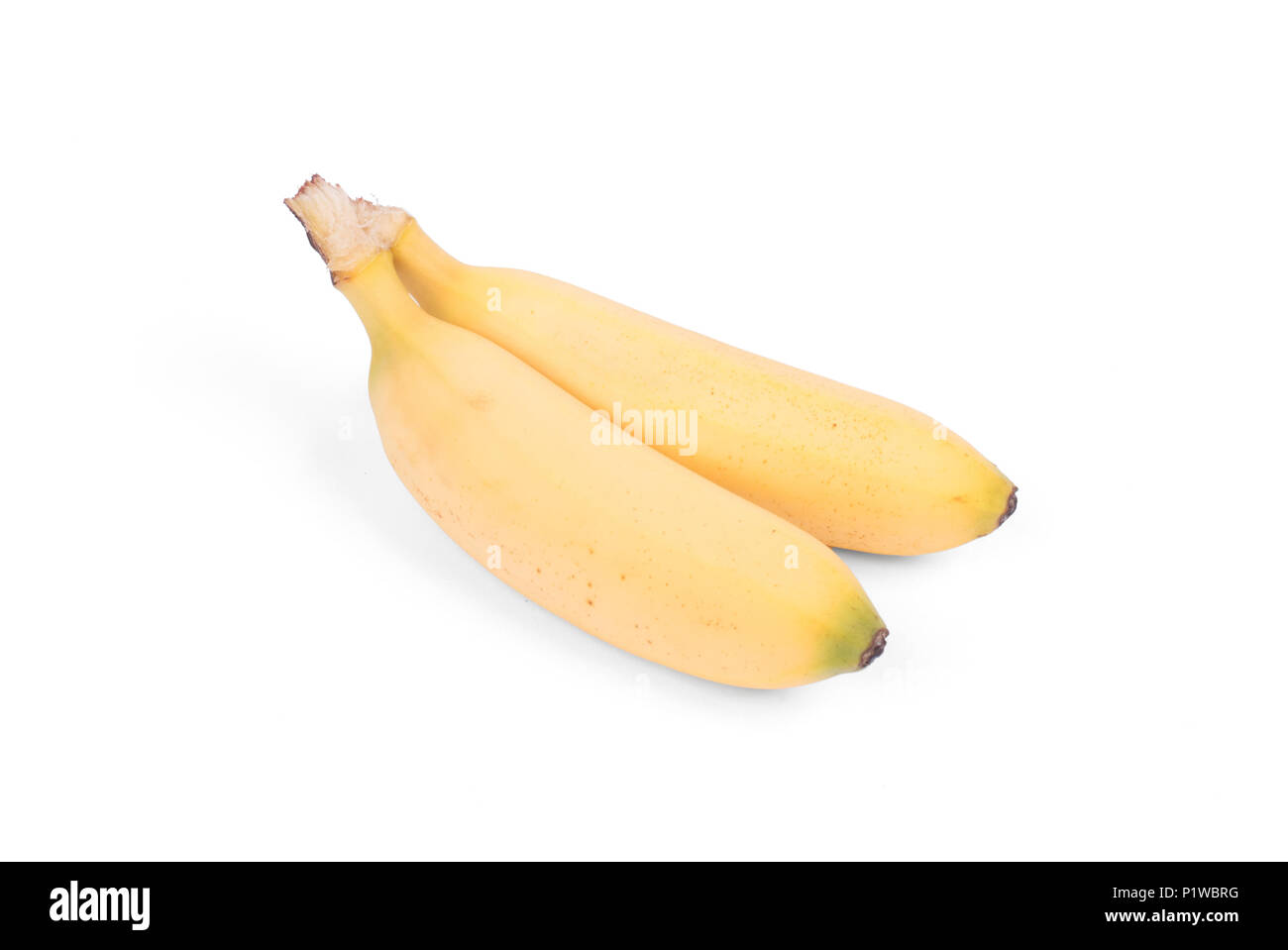 Small tropical banana cluster isolated on white Stock Photo - Alamy