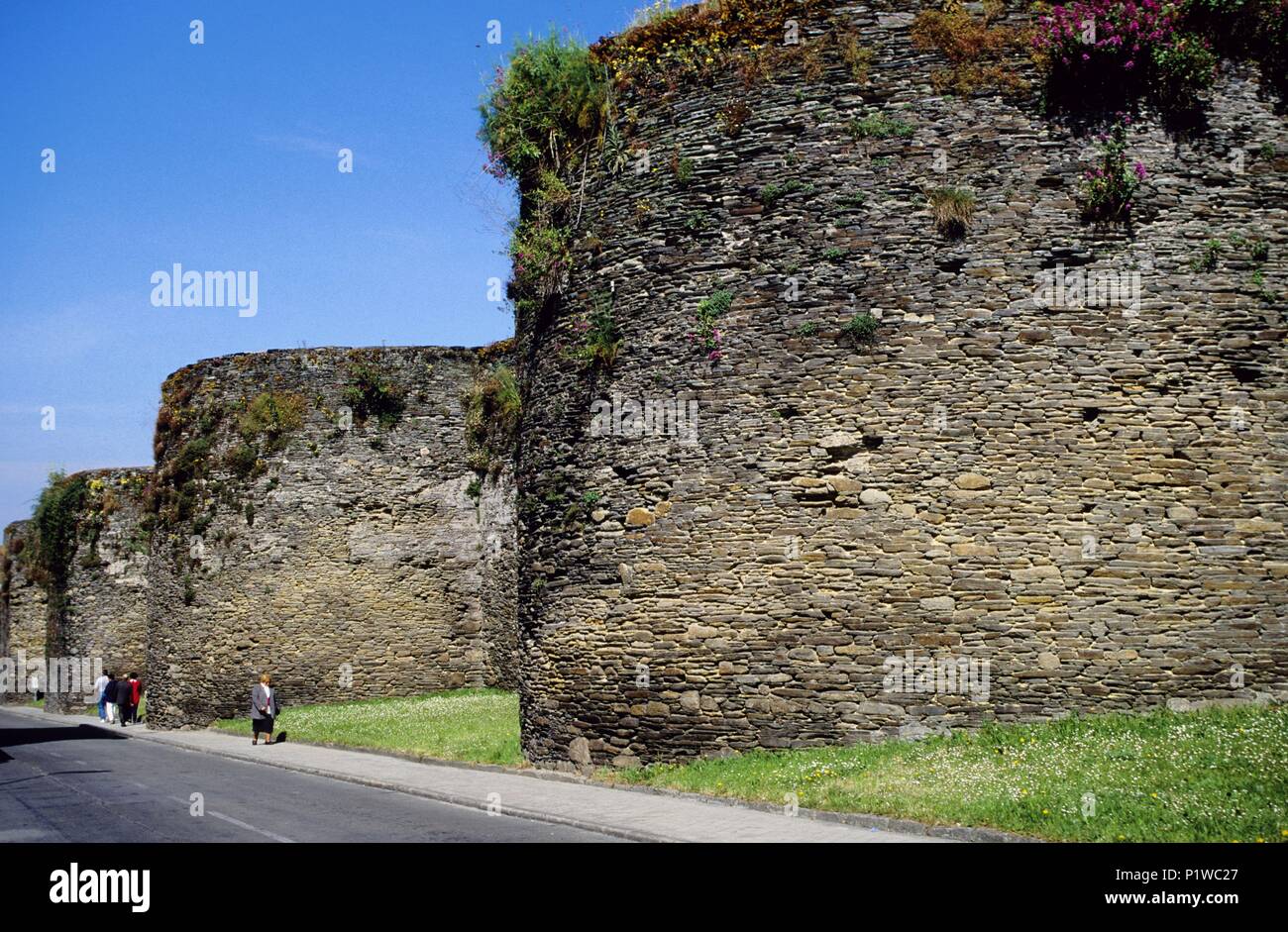 Lugo, roman walls Stock Photo - Alamy