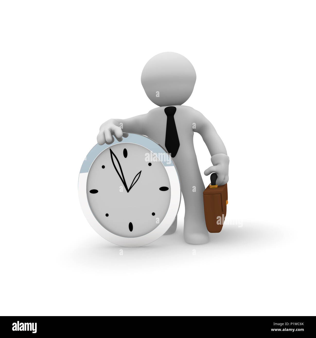 3d small people clock hi-res stock photography and images - Alamy