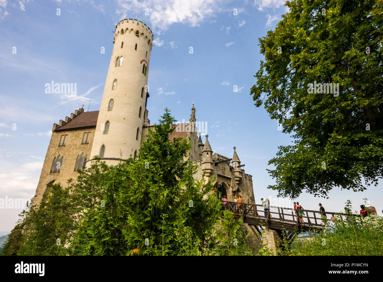 Lichtenstein Castle (Schloss Lichtenstein), a palace built in Gothic ...